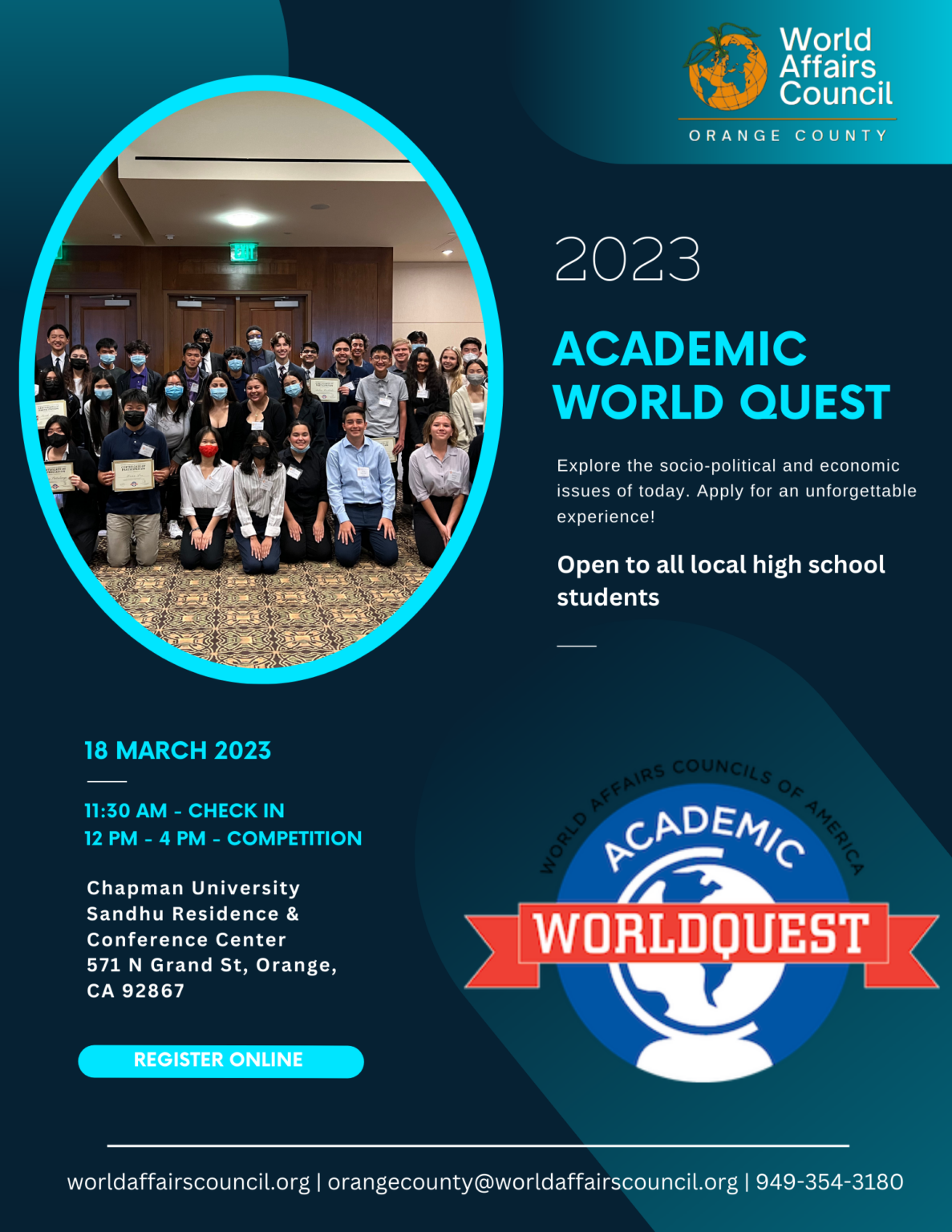 Academic World Quest 2023 - World Affairs Council of Orange County