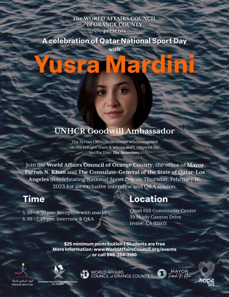 Exclusive Interview and Q&A with Yusra Mardini - World Affairs Council ...